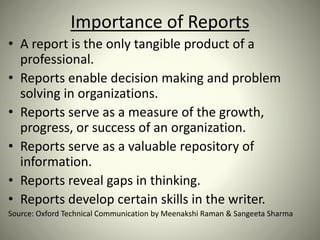 Presentation on Report Writing | PPTX