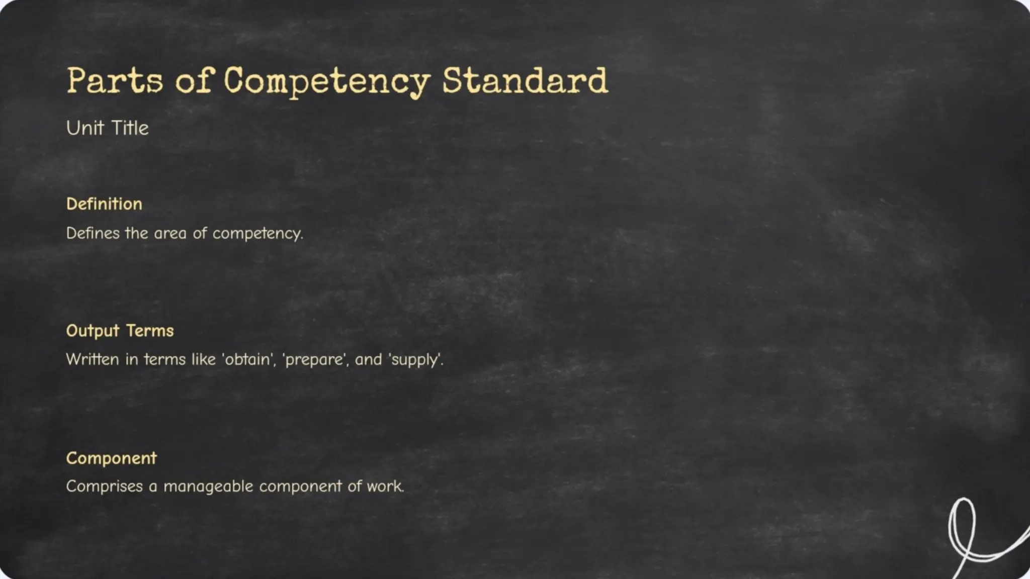 Elements and parts of a Competency Standard ppt | PPTX