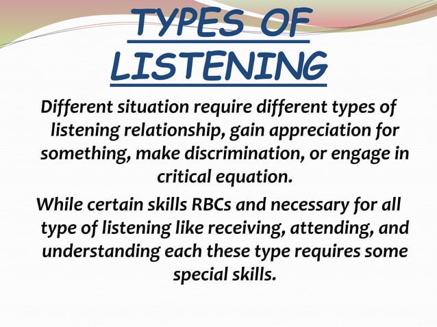 types of listening | PPTX