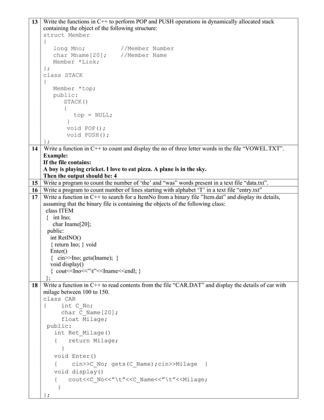 Cs practical file | PDF | Free Download