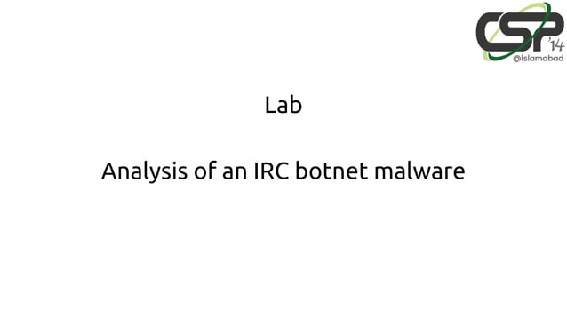 Reverse Engineering Malware Workshop Ppt