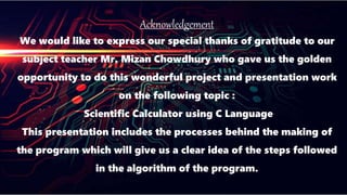 scientific calculator by using c | PPTX