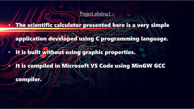 scientific calculator by using c | PPTX | Computing | Technology ...