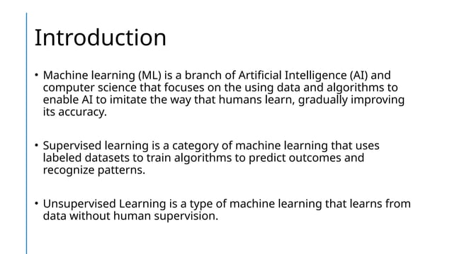 Supervised vs unsupervised machine learning algorithms | PPTX