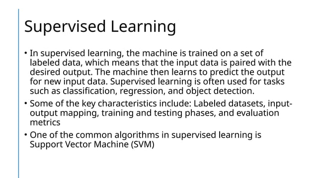 Supervised vs unsupervised machine learning algorithms | PPTX