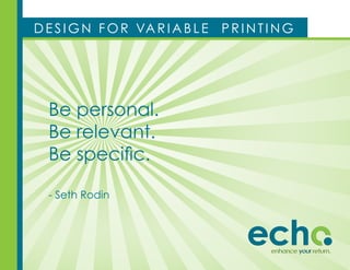Design for Variable Printing | PDF