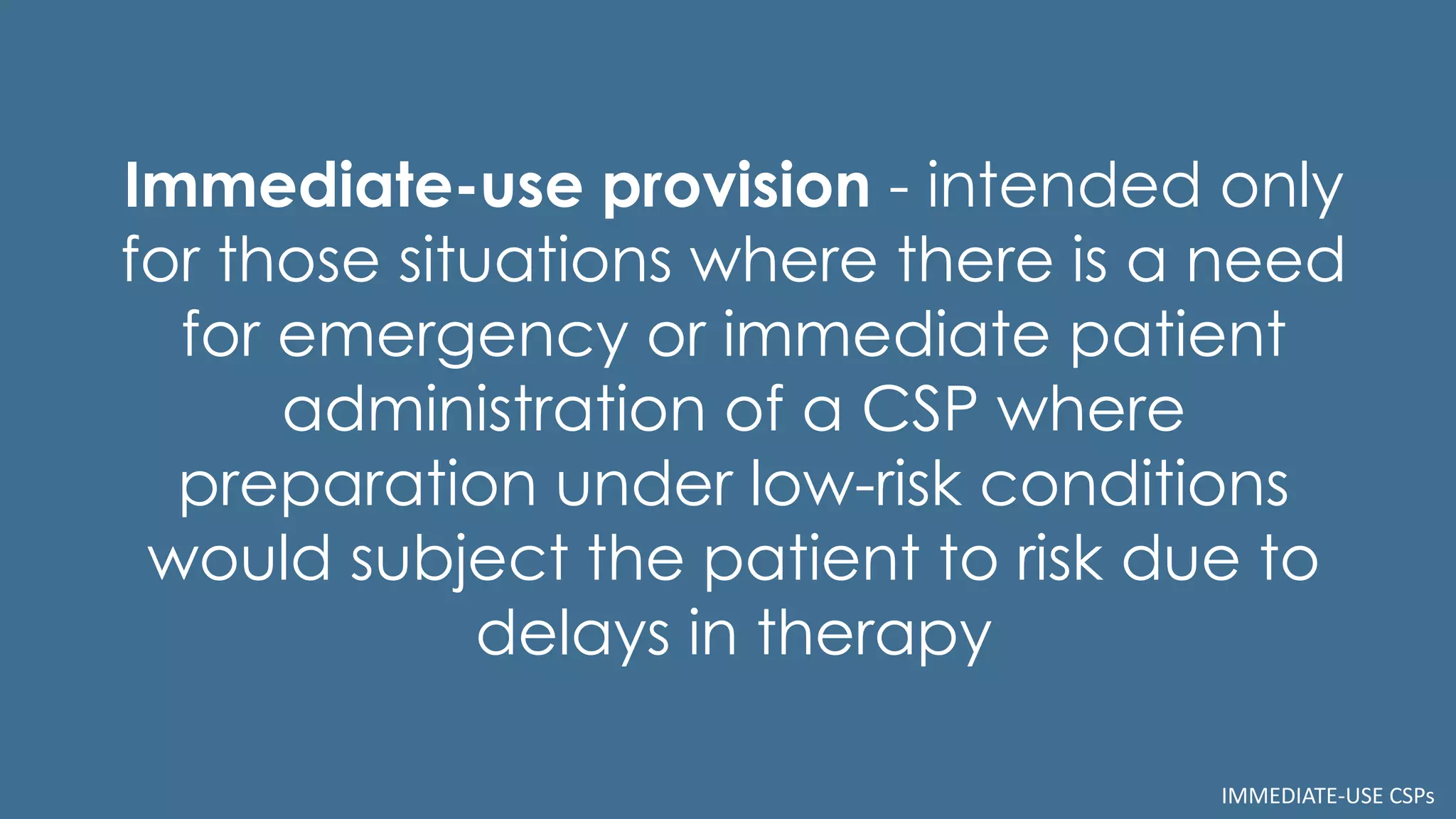 USP 797 CSP Risk Categories | PPTX