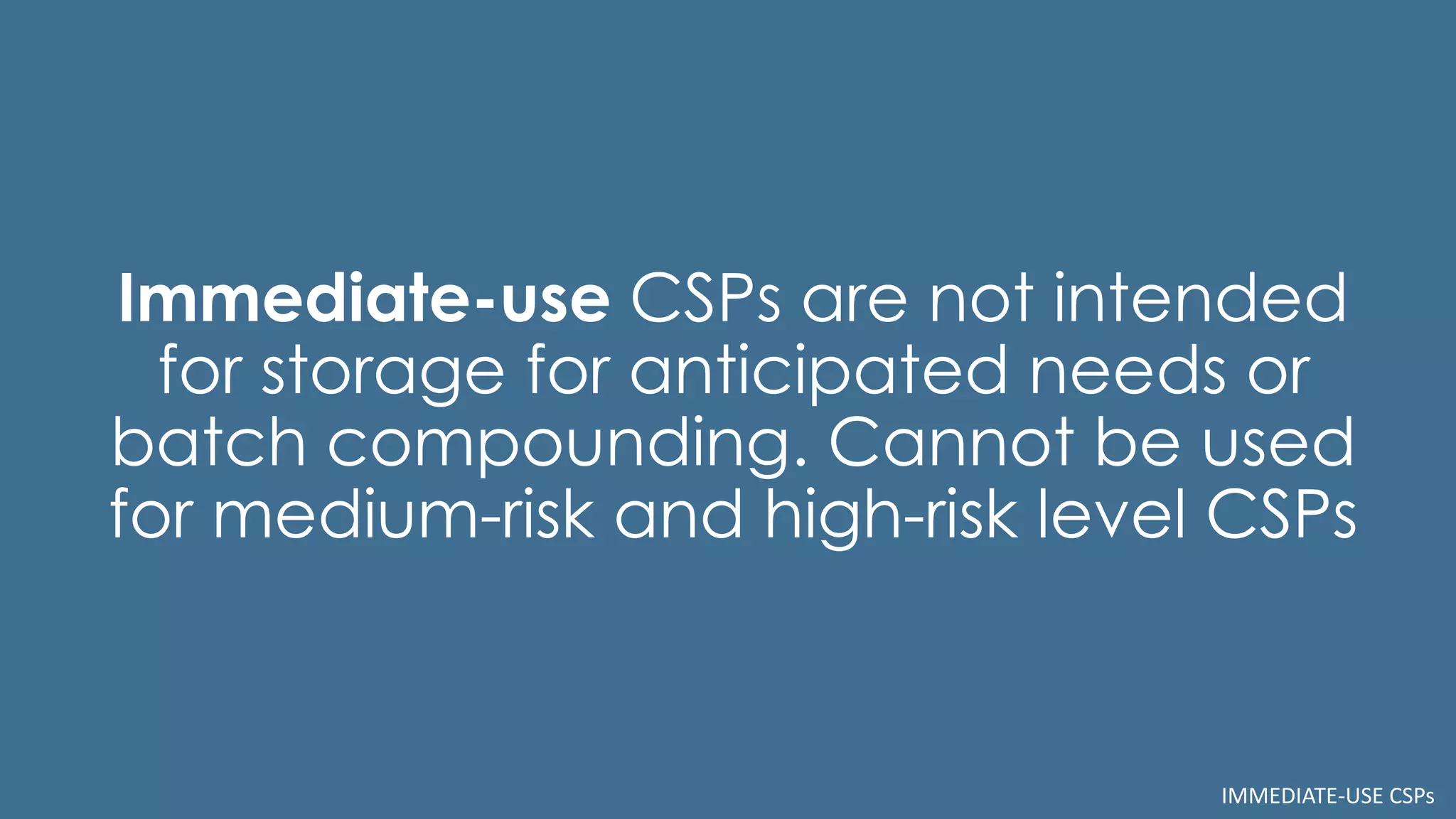 USP 797 CSP Risk Categories | PPTX