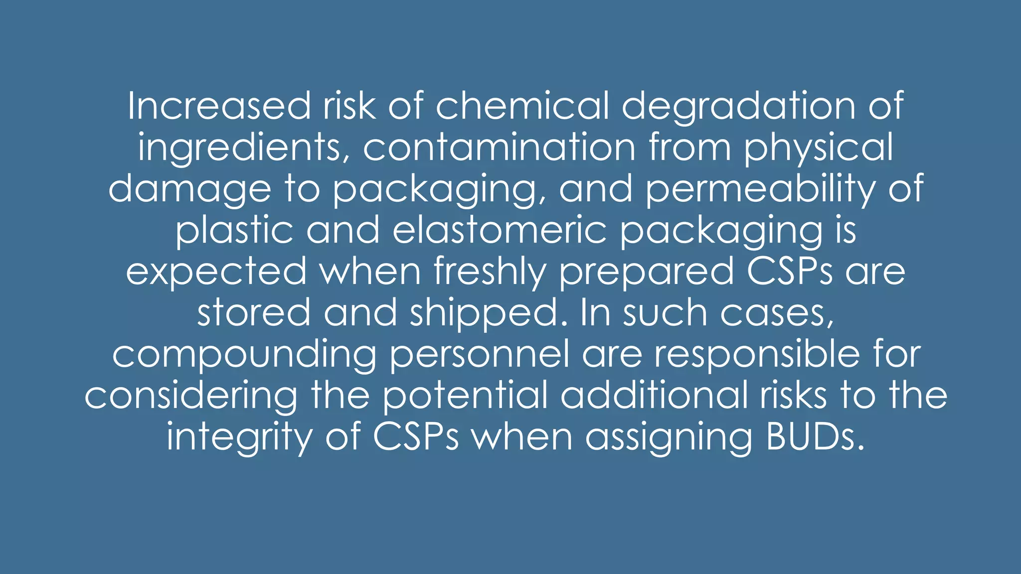 USP 797 CSP Risk Categories | PPTX