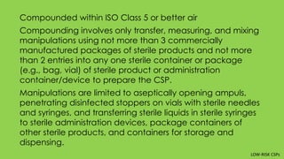 USP 797 CSP Risk Categories | PPTX