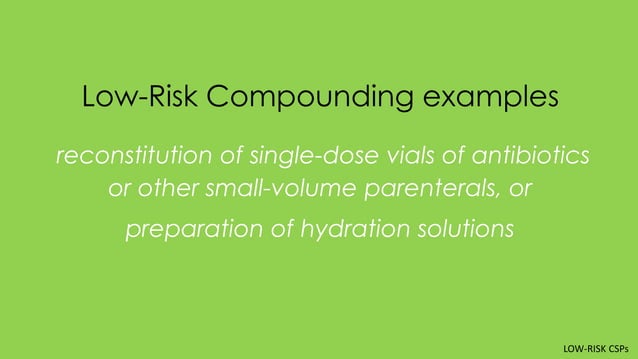 USP 797 CSP Risk Categories | PPTX | Home Appliances | Home & Garden