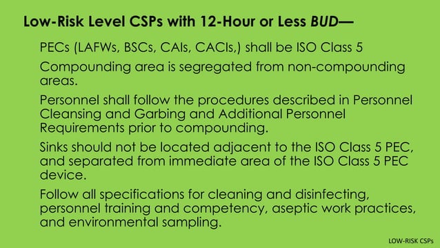 USP 797 CSP Risk Categories | PPTX | Home Appliances | Home & Garden