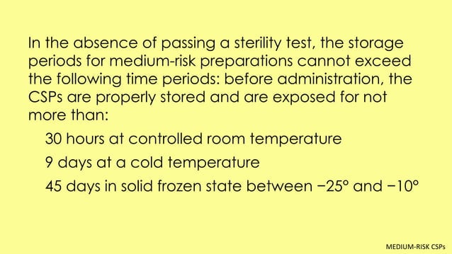 USP 797 CSP Risk Categories | PPTX | Home Appliances | Home & Garden