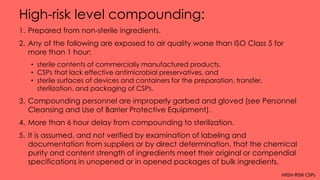 USP 797 CSP Risk Categories | PPTX