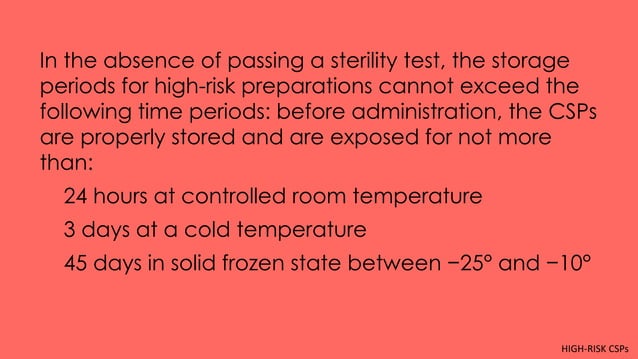 USP 797 CSP Risk Categories | PPTX | Home Appliances | Home & Garden