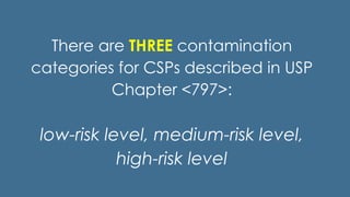 USP 797 CSP Risk Categories | PPTX