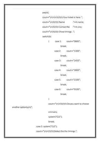 computer science project on movie booking system | DOCX