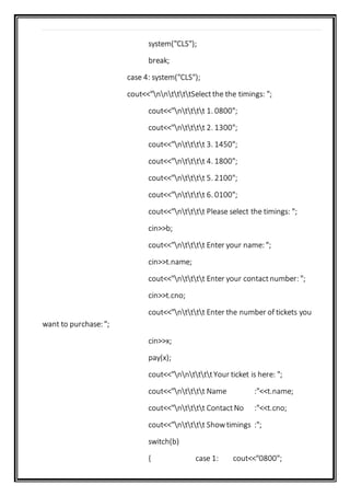 computer science project on movie booking system | DOCX