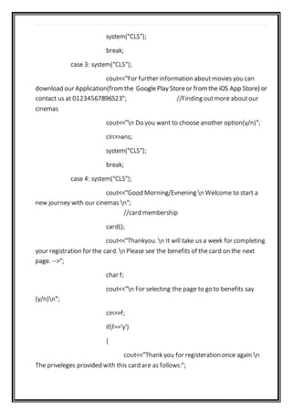 computer science project on movie booking system | DOCX