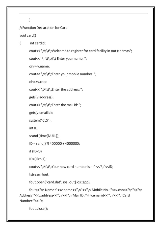 computer science project on movie booking system | DOCX | Programming Languages | Computing