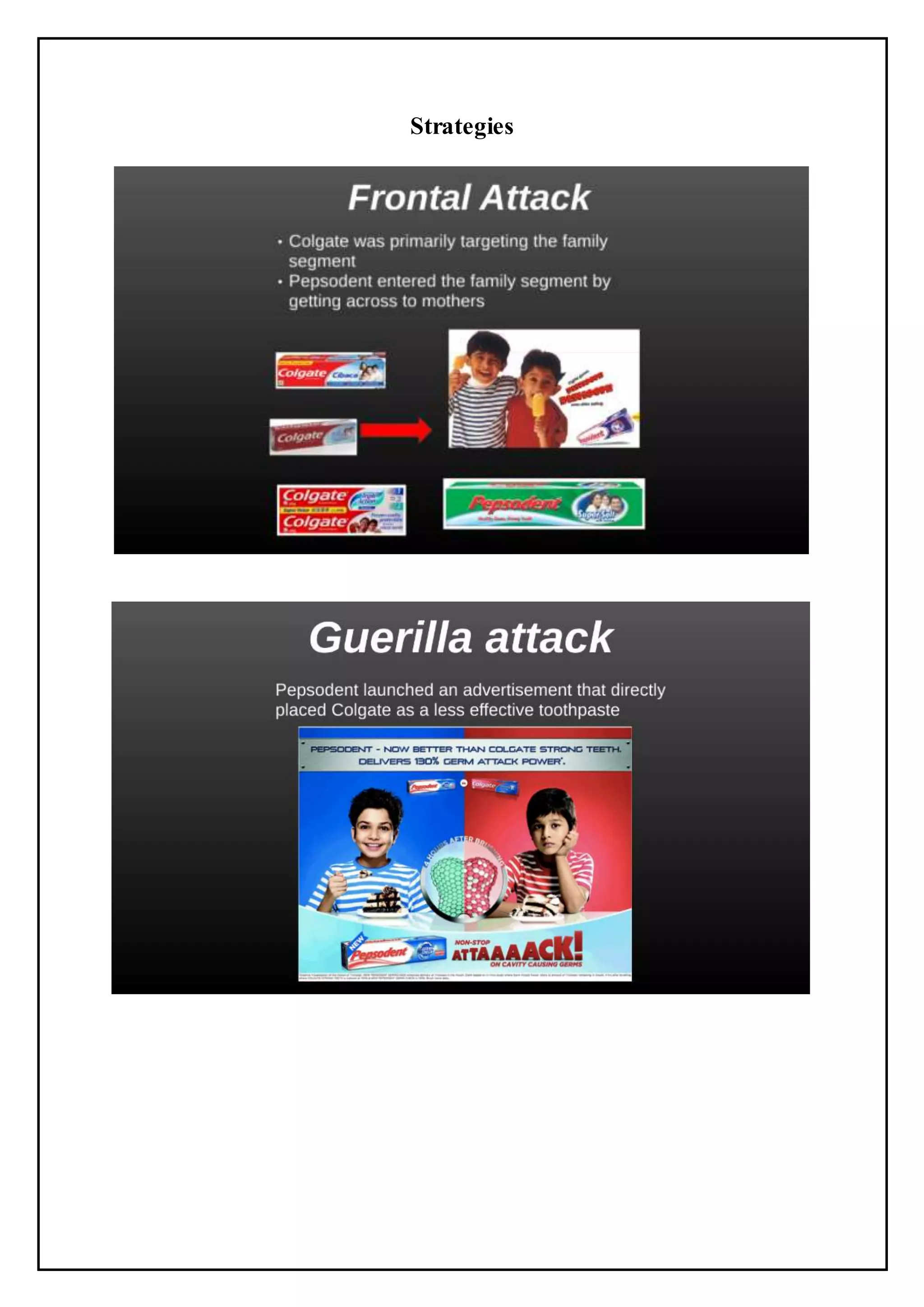 A comprehensive report on strategy analysis of Colgate. | DOCX