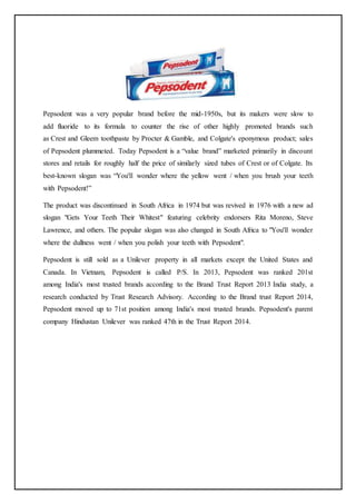 A comprehensive report on strategy analysis of Colgate. | DOCX