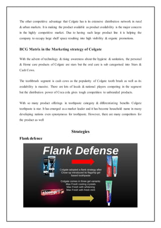 A comprehensive report on strategy analysis of Colgate. | DOCX