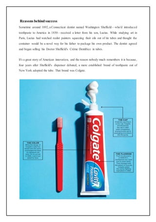 A comprehensive report on strategy analysis of Colgate. | DOCX