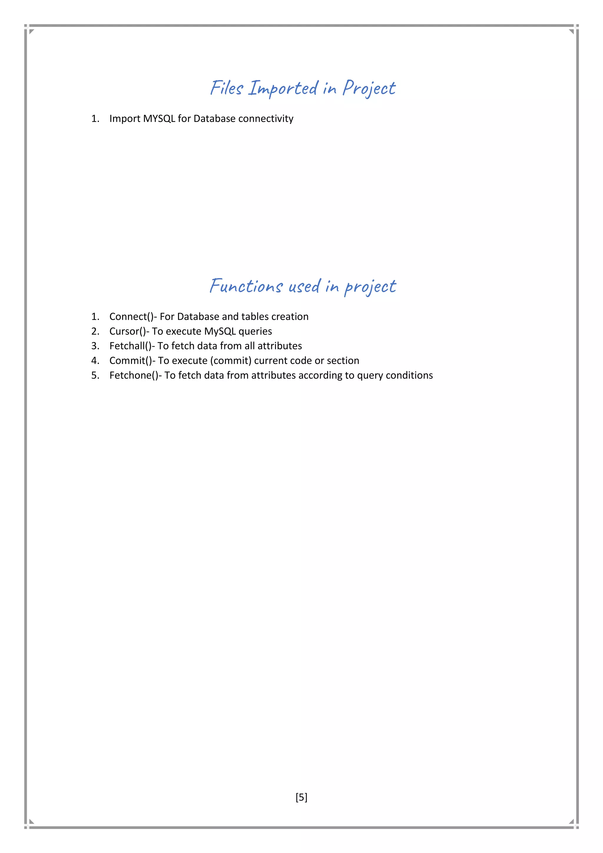 Employee Management (CS Project for 12th CBSE) | PDF