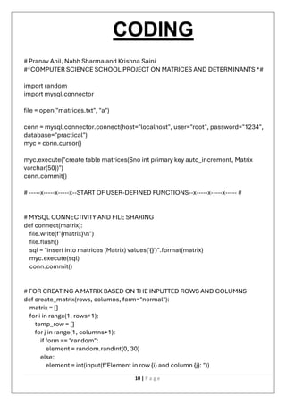 Computer Science CS Project Matrix CBSE Class 12th XII .pdf