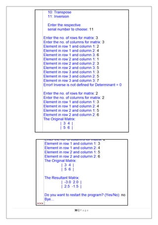 Computer Science CS Project Matrix CBSE Class 12th XII .pdf