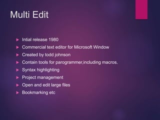 Text editor softwares cs ppt | PPTX | Desktop Publishing | Computer Software and Applications