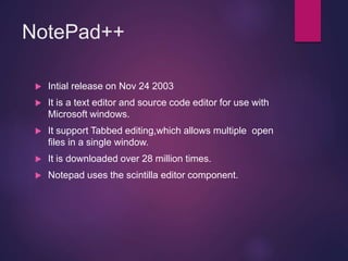 Text editor softwares cs ppt | PPTX | Desktop Publishing | Computer Software and Applications