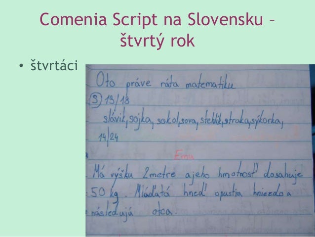 Skúsenosti s písmom Comenia Script počas 4 rokov
