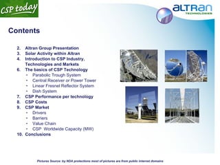 Drivers and Barriers in the current CSP market | PPT