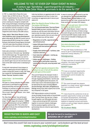 CSP Yield Optimization Conference and Expo | PDF | Power and Energy ...