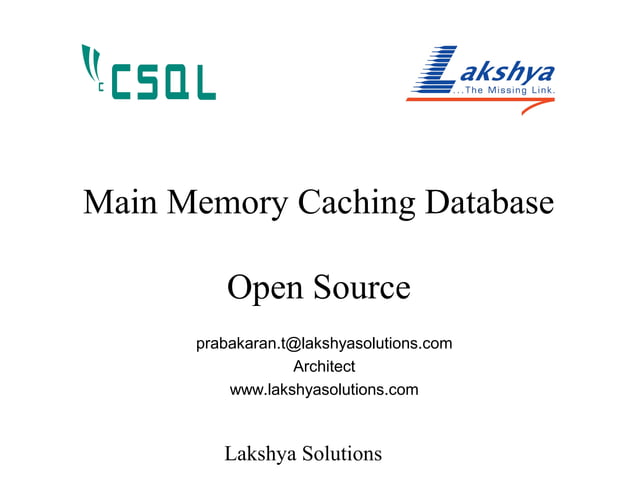 Student projects with open source CSQL | PPT