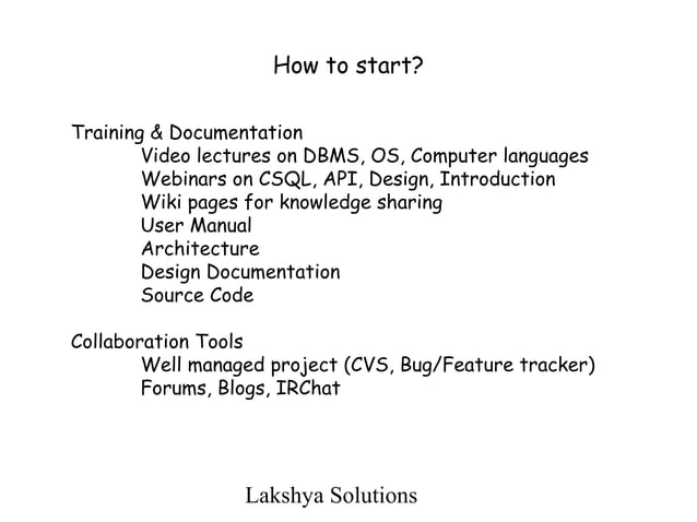 Student projects with open source CSQL | PPT