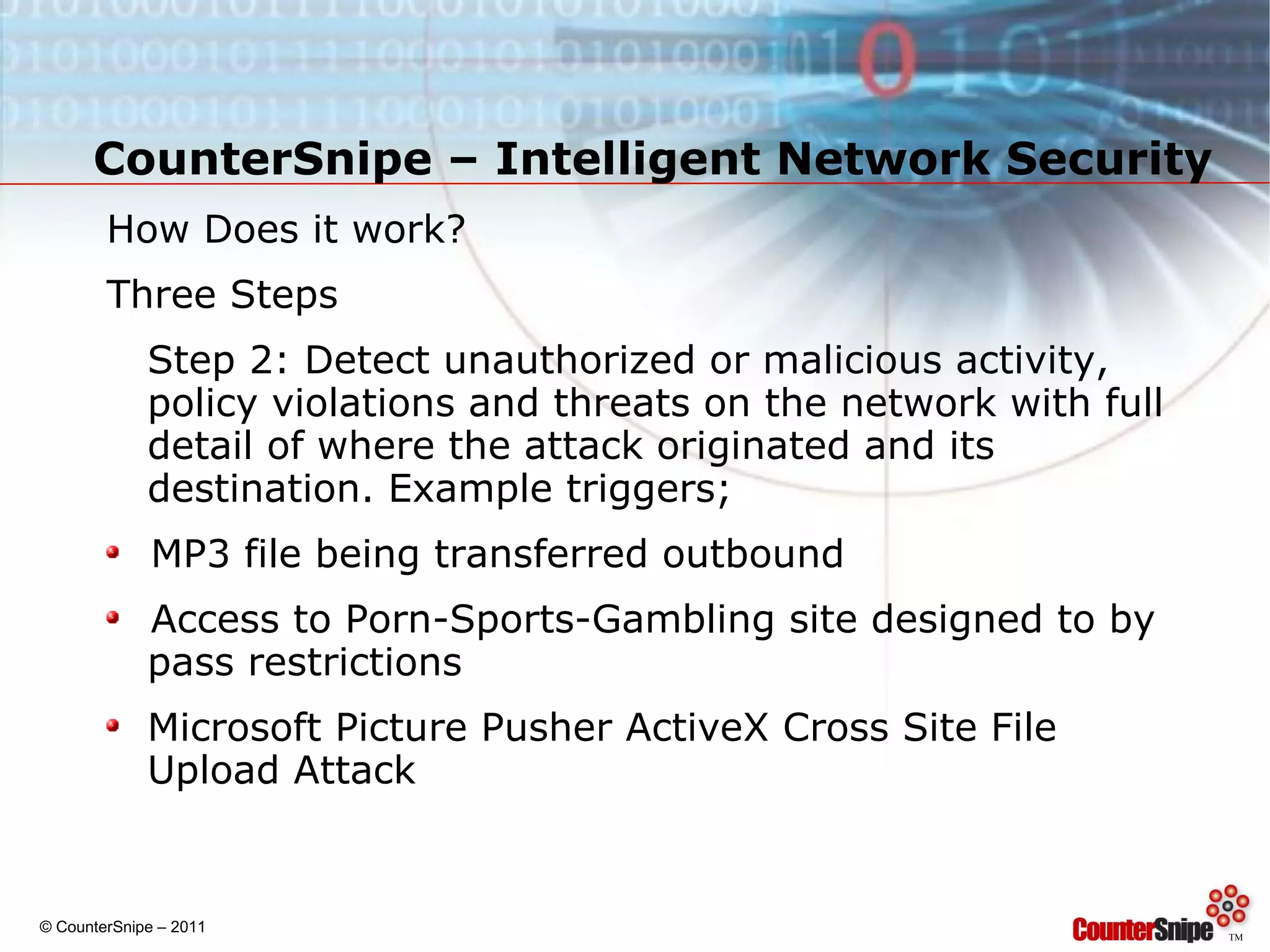 CounterSnipe Network Security | PPT