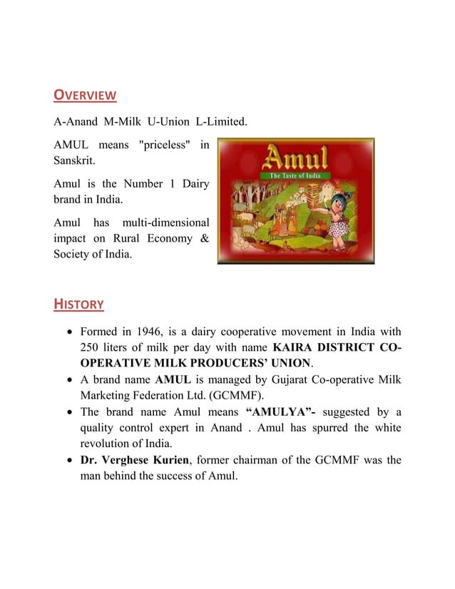 CSR Activities by AMUL | DOCX