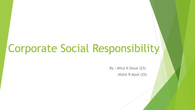 Corporate Social Responsibility | PPT