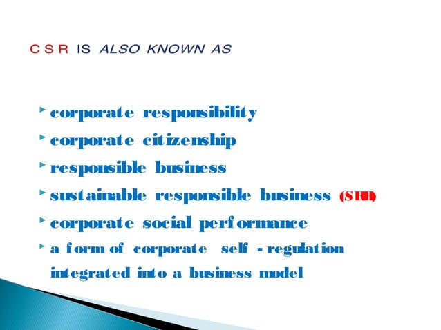 Corporate Social Responsibility | PPT