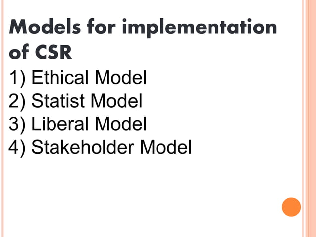 Corporate Social Responsibility(CSR) | PPTX