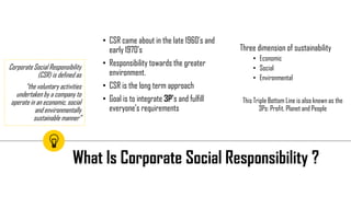 Corporate Social Responsibility - Importance and its Practice | INB480 ...
