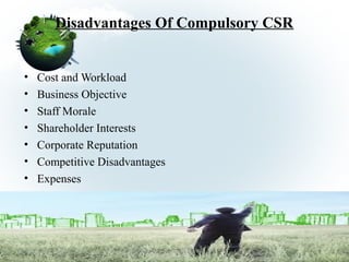 Csr nishmitha | PPT | Business | Business and Finance