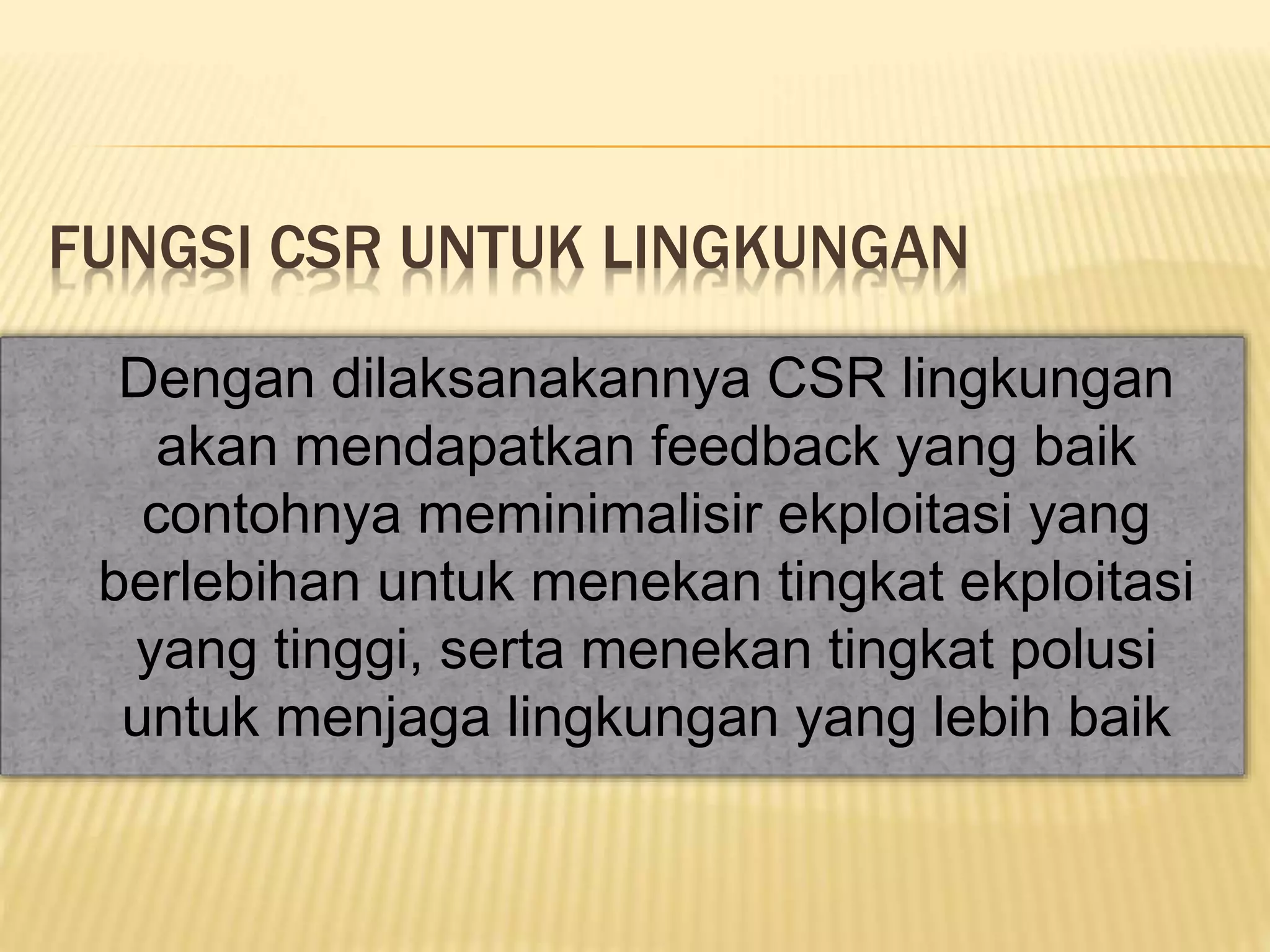 Csr (Corporate Social Responbility) | PPT | Free Download