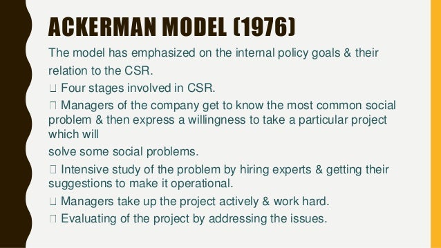 Corporate social responsibility