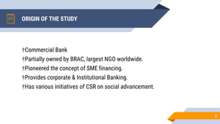 Corporate Social Initiatives of Brac Bank BD LTD. | PPTX