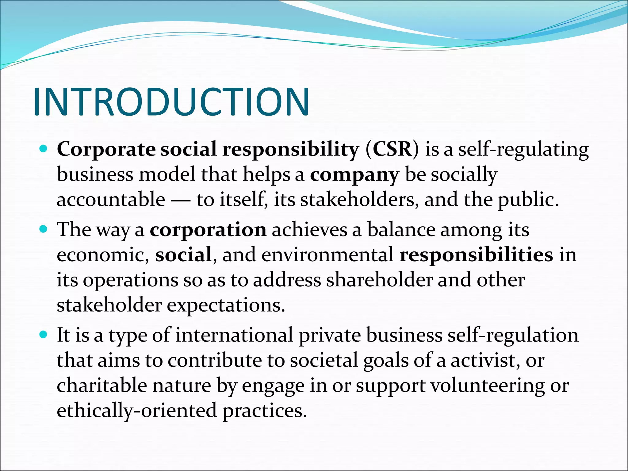 CORPORATE SOCIAL RESPONSIBILITY | PPT
