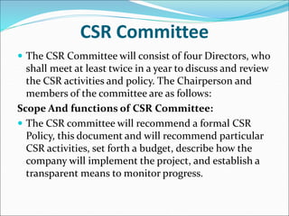 CORPORATE SOCIAL RESPONSIBILITY | PPT